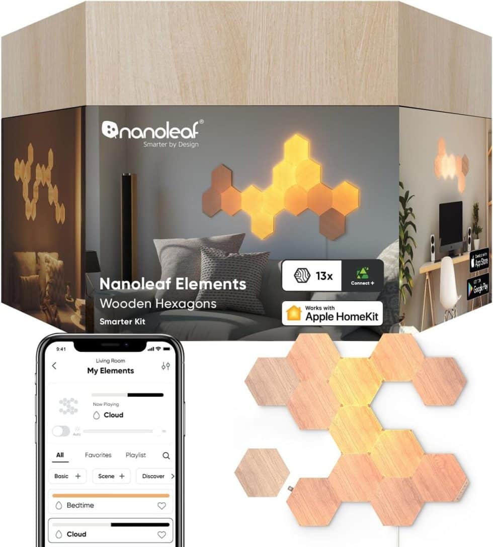 Test : nanoleaf elements kit, panneaux LED design et modulables